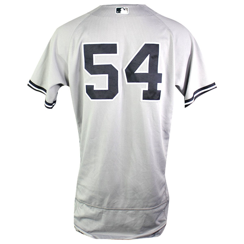 Aroldis Chapman New York Yankees 2018 Road Game Used #54 Jersey (8/8/2 ...