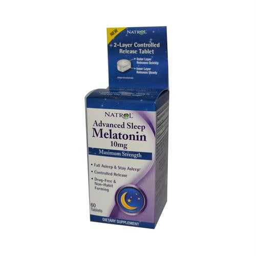 Natrol Advanced Sleep Melatonin - 10 mg - 60 Tablets — Birds Eye Blue.com